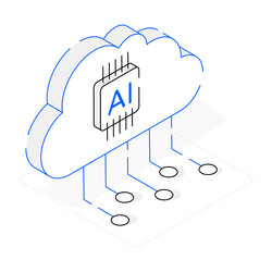 Ai cloud Royalty Free Vector Image - VectorStock