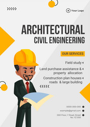 Flyer design of architectural civil engineering Vector Image