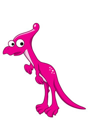 Cartoon smiling brontosaurus Royalty Free Vector Image