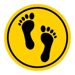 Foot print human sign track walking design icon Vector Image