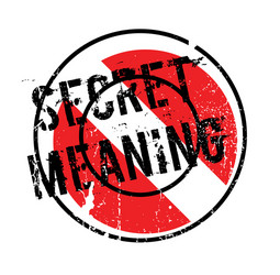 Secret meaning rubber stamp Royalty Free Vector Image