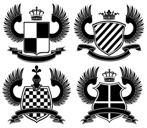 Heraldic element for medieval badge crest design Vector Image