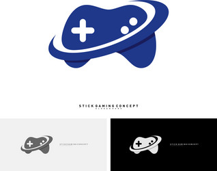 Video game joystick hand drawn doodle control Vector Image