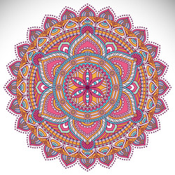 Full color mandala Royalty Free Vector Image - VectorStock
