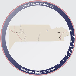 Map dolores county in colorado Royalty Free Vector Image