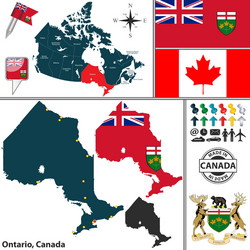 Canada sticker icons set Royalty Free Vector Image