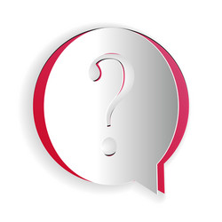 Paper cut question and answer mark in speech Vector Image