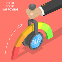 3d conceptual of credit score Royalty Free Vector Image