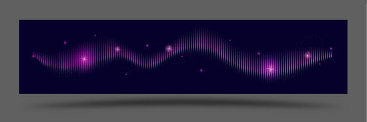 Color wave sound spectrum template for website Vector Image