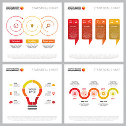 Creative diagram set for new project launch Vector Image