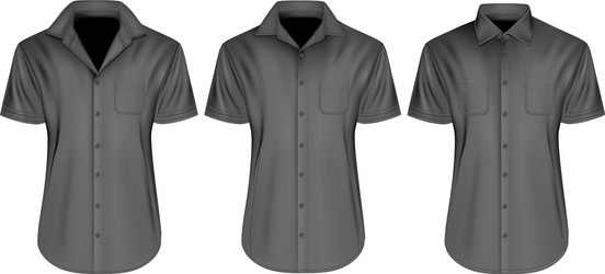 Mens short sleeve shirts Royalty Free Vector Image