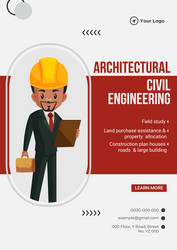 Flyer design of architectural civil engineering Vector Image