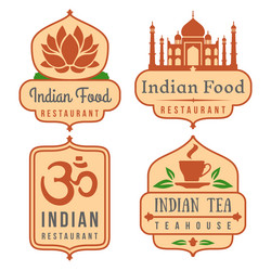 Traditional indian beverage chai tea logo icon Vector Image