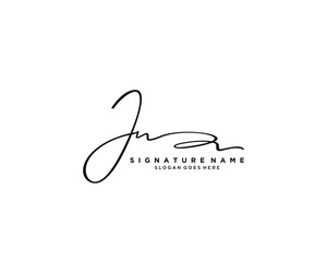 Letter jn signature logo template Royalty Free Vector Image
