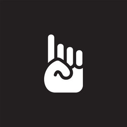 Pointing up first hand finger symbol Royalty Free Vector
