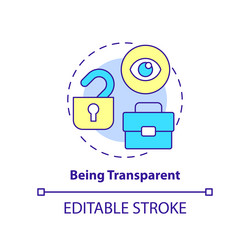 Being transparent blue gradient concept icon Vector Image