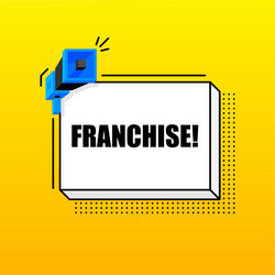 Franchise banner template marketing flyer Vector Image