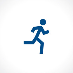 Stick man running Royalty Free Vector Image - VectorStock