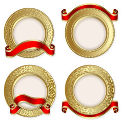 Vintage gold strip frame Royalty Free Vector Image