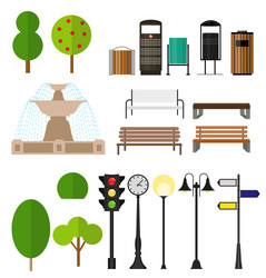 London city street icon set Royalty Free Vector Image