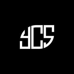 Ycs letter logo design on white background Vector Image