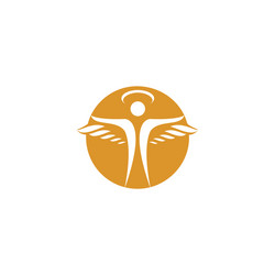 Abstract angel logo design Royalty Free Vector Image