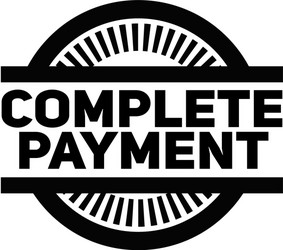 Complete payment rubber stamp Royalty Free Vector Image