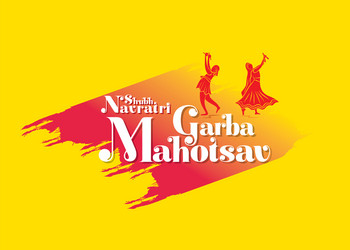 Creative navratri graba mahotsav poster design Vector Image