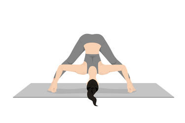 Woman doing intense side stretch pose parsvottanas