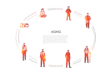 Set of man aging Royalty Free Vector Image - VectorStock