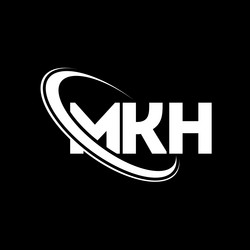 Mkh circle letter logo design Royalty Free Vector Image