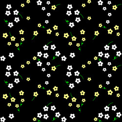 Floral seamless pattern simple flower shapes Vector Image