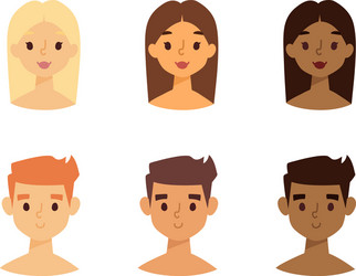 Faces with skin tone spf Royalty Free Vector Image