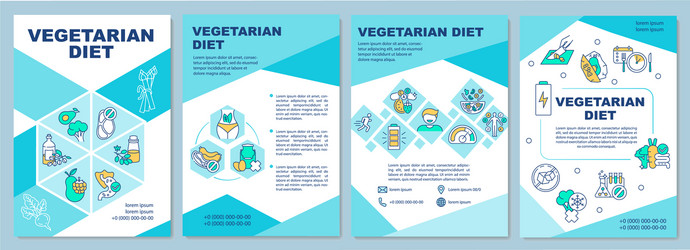 Hypertension diet brochure template Royalty Free Vector