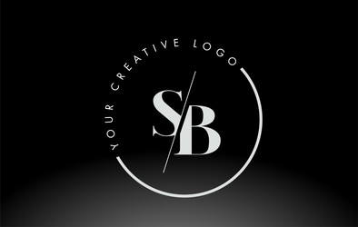 Sb letter logo design with serif typography font Vector Image