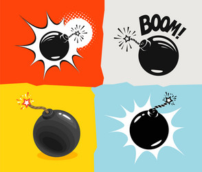 Bomb ready to explode Royalty Free Vector Image