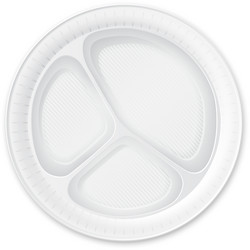 Disposable white plastic plate isolated Royalty Free Vector