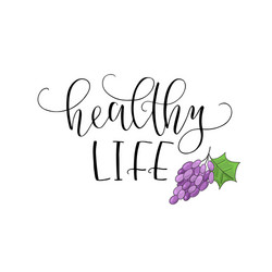 Mental health hand written lettering health Vector Image
