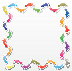 Footprints border Royalty Free Vector Image - VectorStock