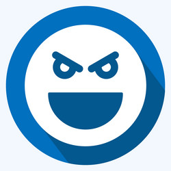 Icon emoticon evil suitable for emoticon symbol Vector Image