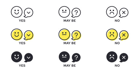 Yes no Emoji Vector Images (86)