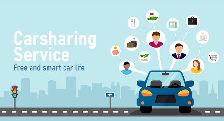 Car sharing concept banner Royalty Free Vector Image