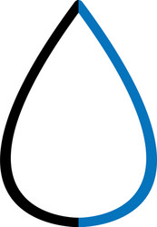 Round drop icon with white background Royalty Free Vector