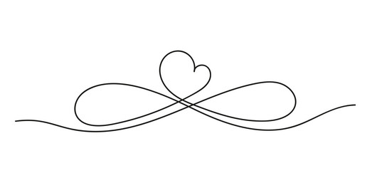 Infinity symbol with feather Royalty Free Vector Image
