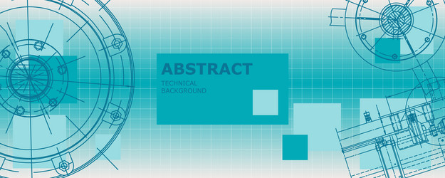 Mechanical engineering drawing abstract Royalty Free Vector