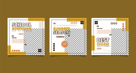 Study school education promotion poster design Vector Image