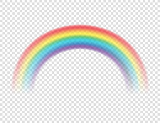Realistic rainbow icon with clouds Royalty Free Vector Image