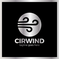 Circle wind wave logotype Royalty Free Vector Image