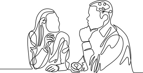 Urban commuter worker concept one single line Vector Image