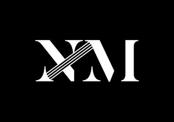 Initial monogram letter n m logo design template Vector Image